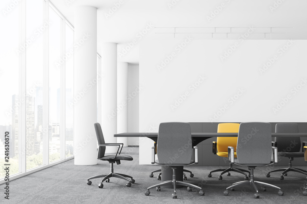 Meeting room interior with columns Stock-Illustration | Adobe Stock