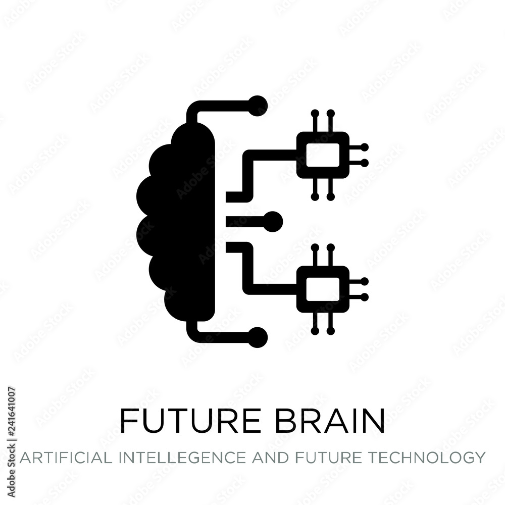 future brain icon vector on white background, future brain trend Stock Vector | Adobe Stock