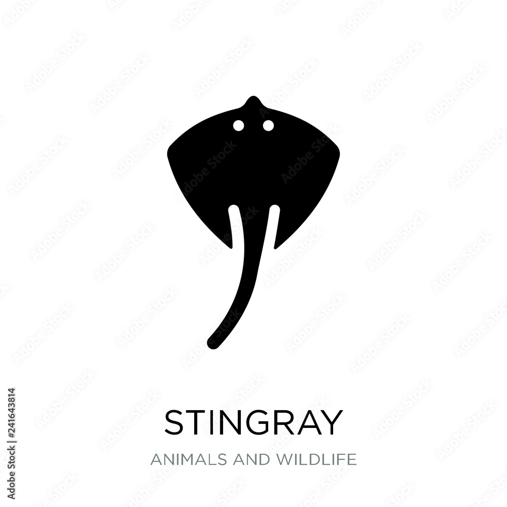 stingray icon vector on white background, stingray trendy filled Stock ...