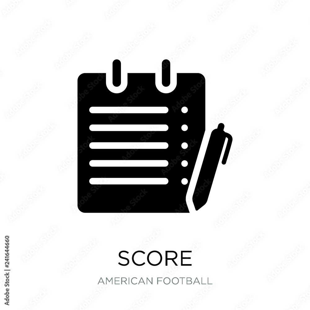 score icon vector on white background, score trendy filled icons Stock ...