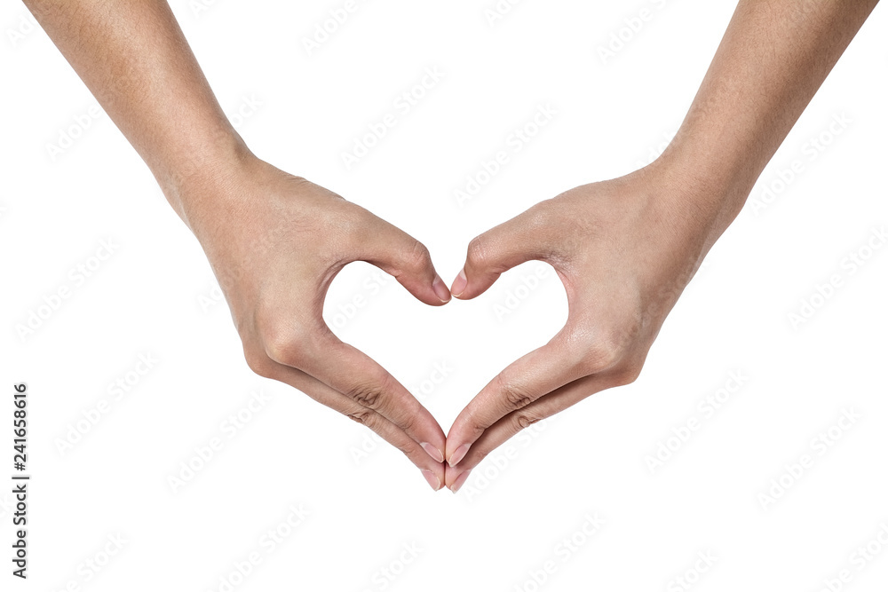 Heart-shaped gesture map / hand posture action diagram Stock Photo ...