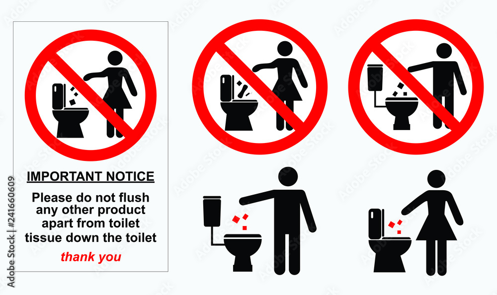 set of sanitary sign. easy to modify Stock Vector | Adobe Stock