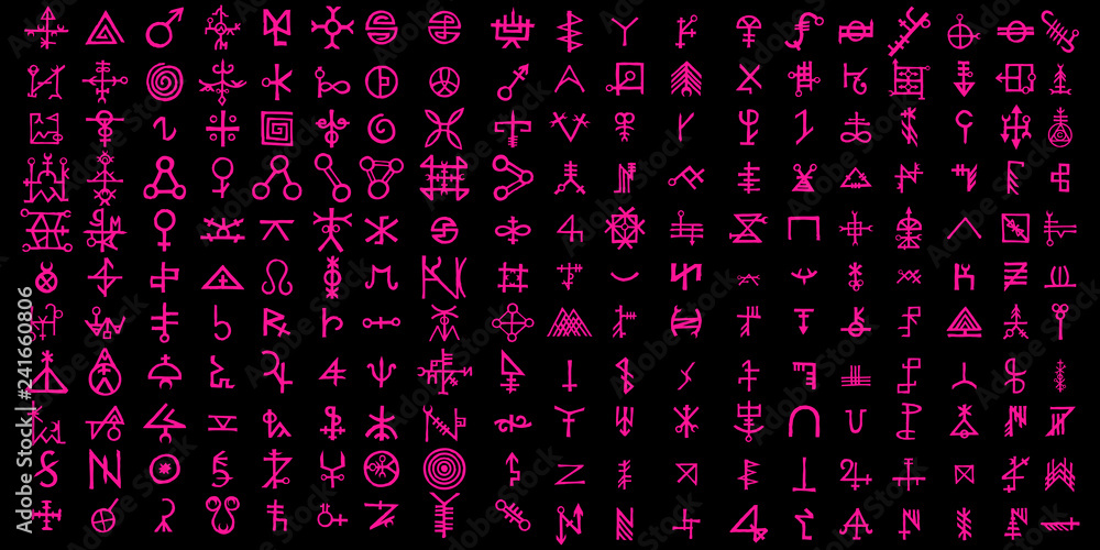 Screen with the code of alternative fiction, sci-fi alien computer ...