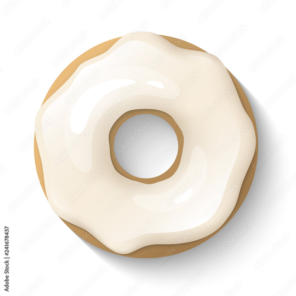 Donut isolated on a white background. Cute, colorful and glossy donuts ...