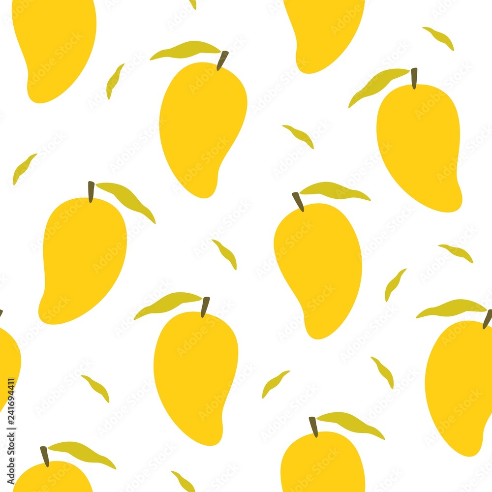 Mango vector illustration seamless pattern background Stock Vector ...