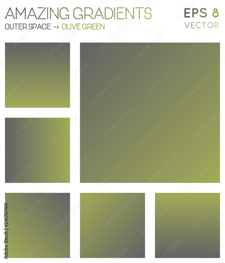 Colorful gradients in outer space, olive green color tones. Adorable ...