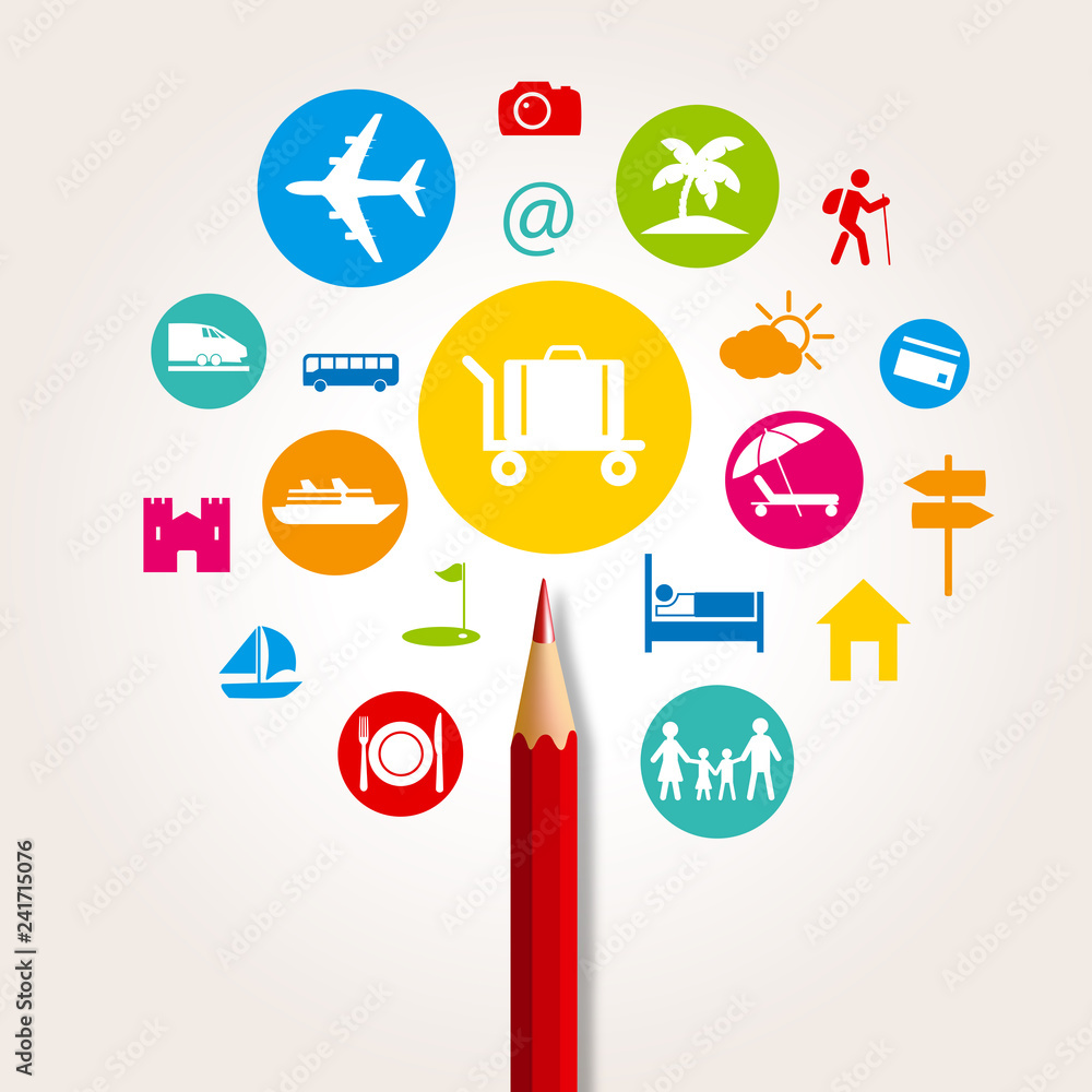 Vetor de concept d’une bannière internet sur le thème des vacances ...