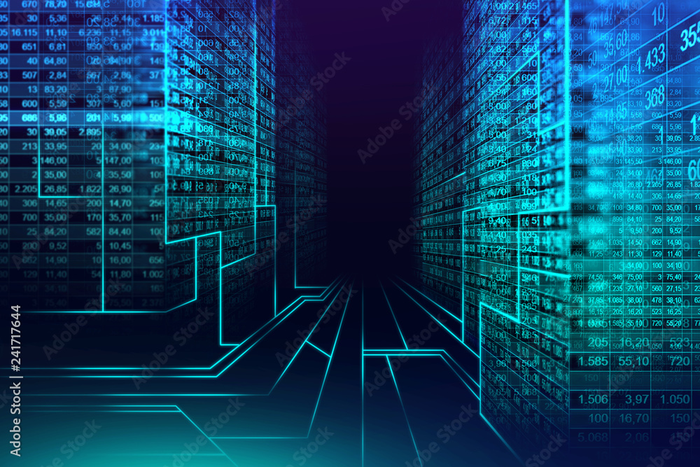 Digital binary code matrix background in graphic concept Stock ...