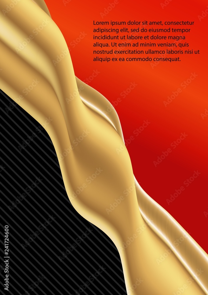 A4 cover template with flow fluid shapes. Liquid wave trendy modern ...