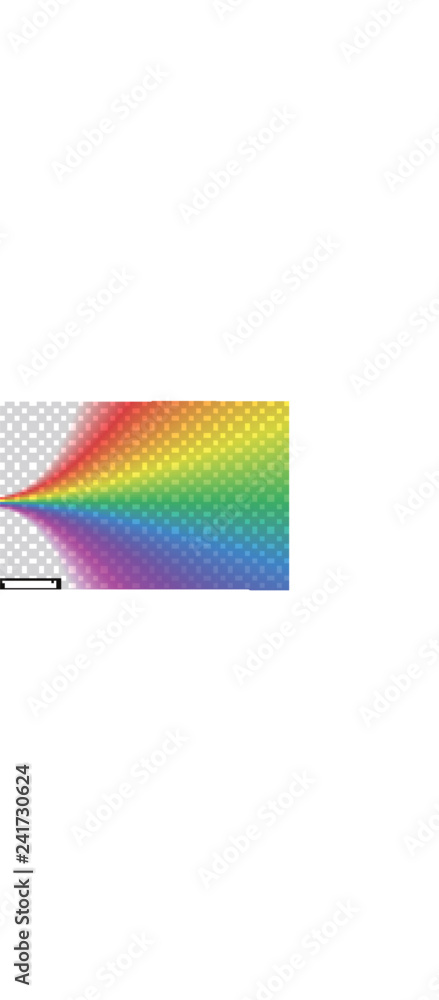 Transparent rainbow. Vector illustration. Realistic raibow on ...