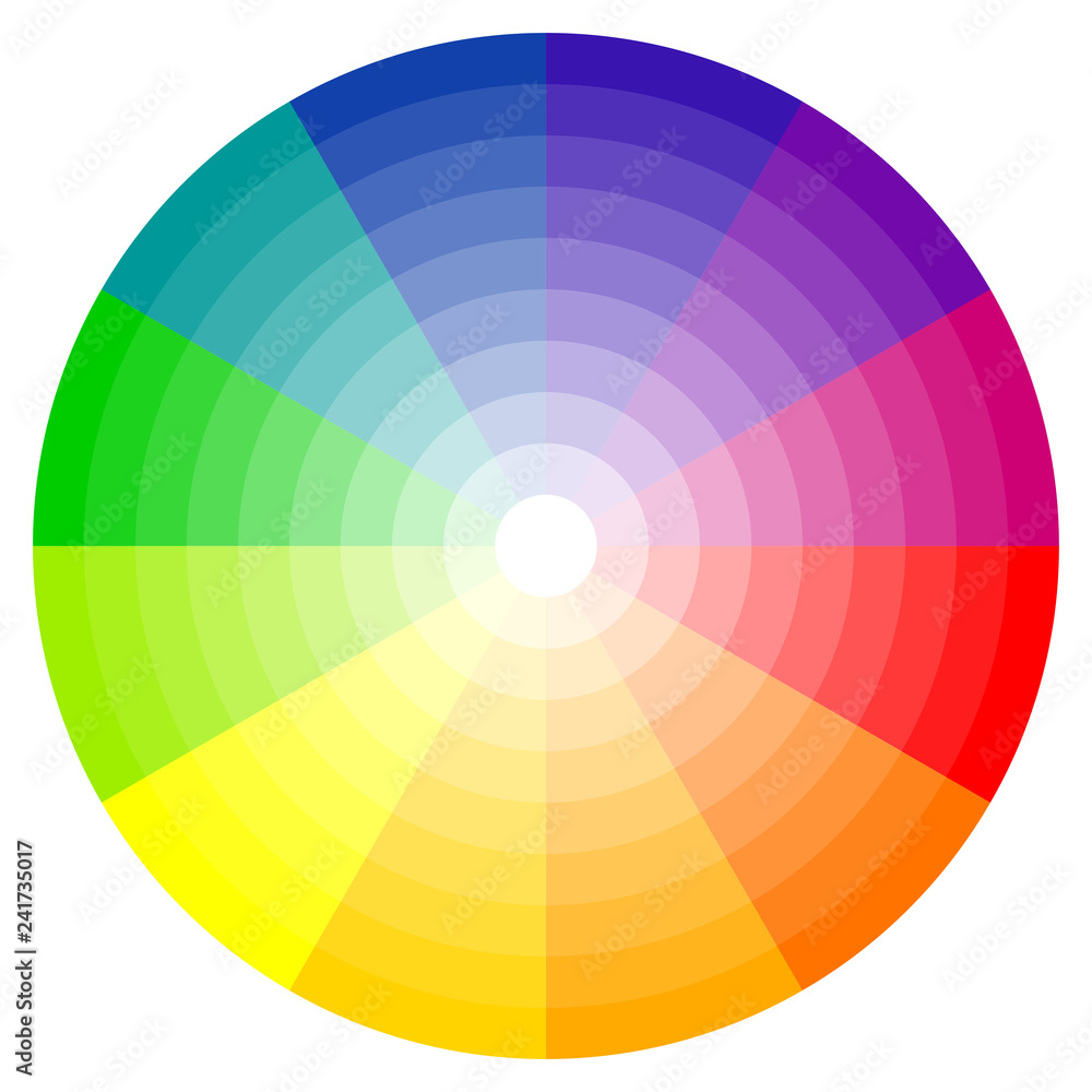 color wheel 12-colors Stock Vector | Adobe Stock