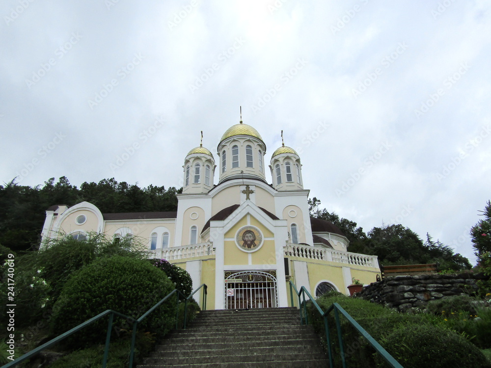 Christian, temple, Church, building, elevation, sky, blue, background ...