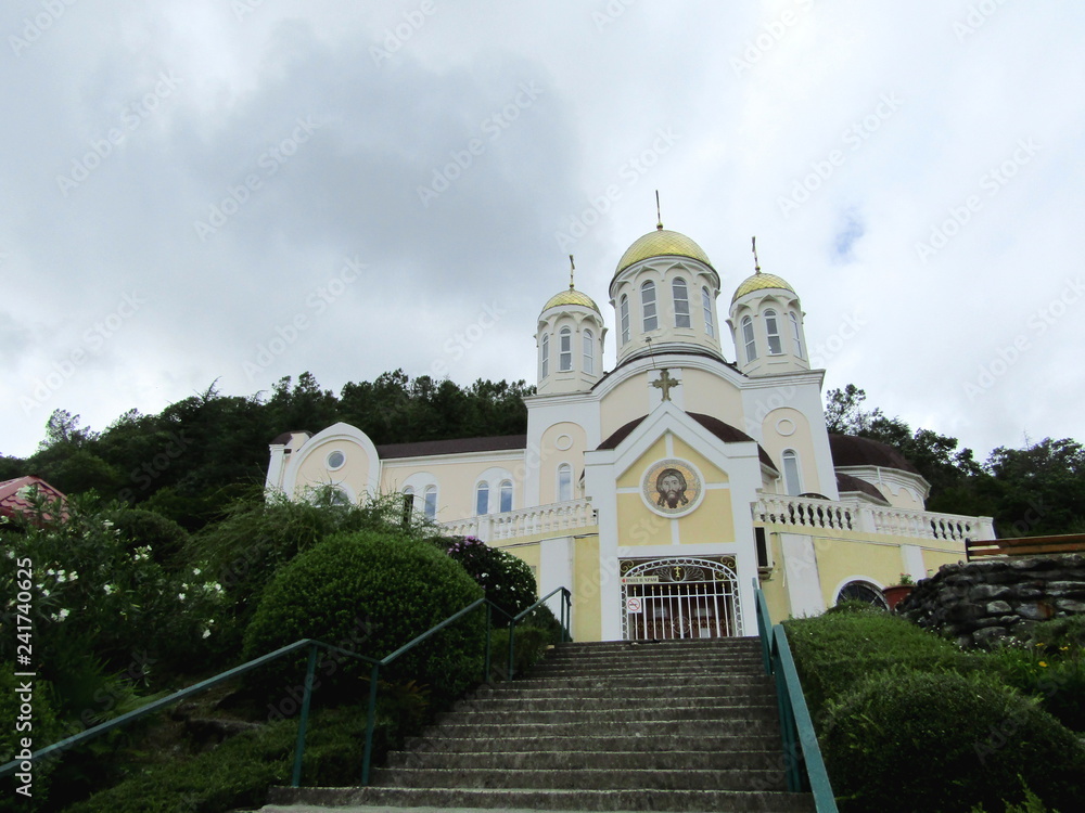 Christian, temple, Church, building, elevation, sky, blue, background ...