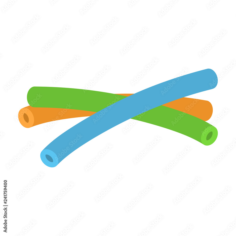 Pool Noodle Floats - Stack of three foam swimming pool noodle floats ...