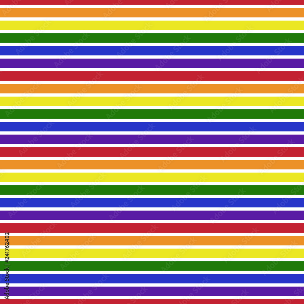 Horizontal Rainbow Stripes