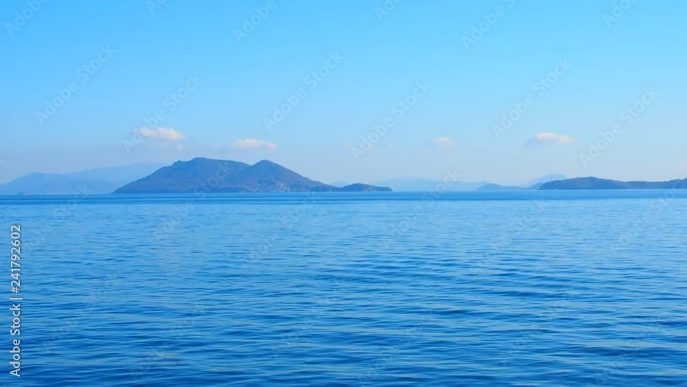 Perspective light gradient blue morning Japanese winter sea ocean ...