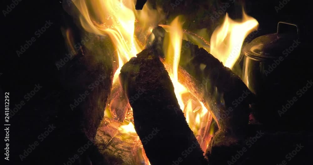Peat Turf burning in an open fire from a Bog in Ireland Stock Video ...