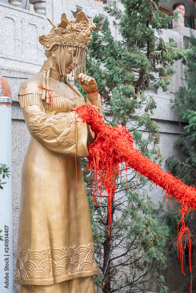 Yue Lao (God of marriage) in Wong Tai Sin Temple, is well known for ...