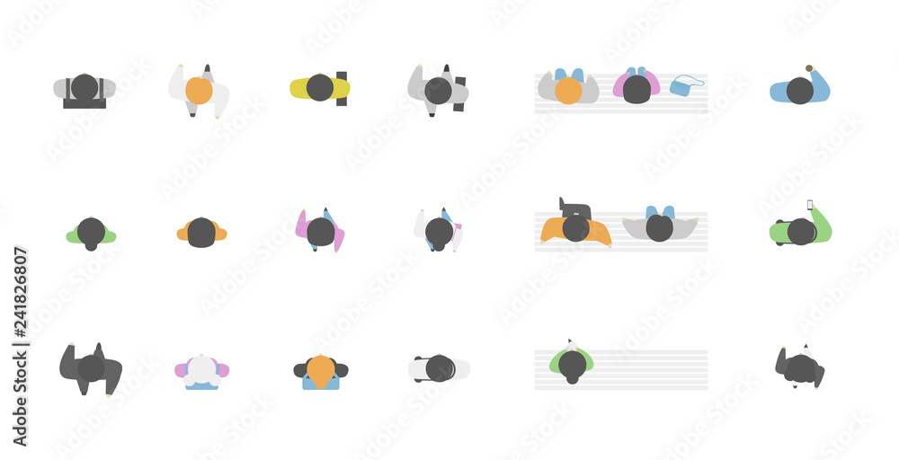 People Top View Sitting