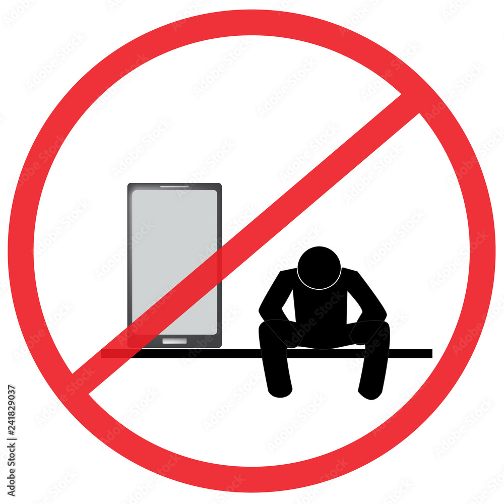 Do not use mobile phone sign. Not Allowed Sign, warning symbol, road ...