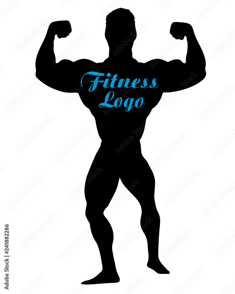 Logo-Health & Fitness Male Body Muscles Stock Vector | Adobe Stock