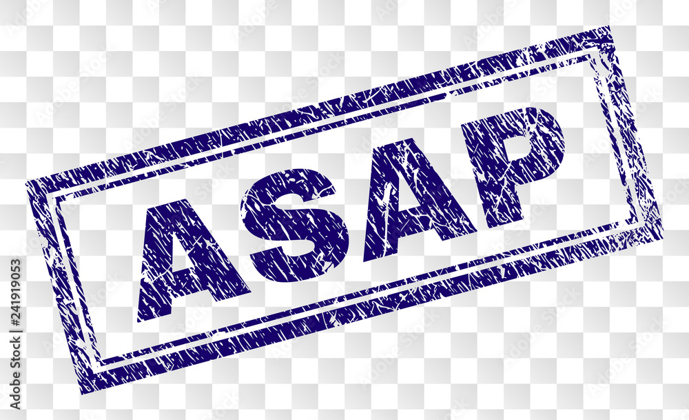 ASAP stamp seal print with rubber print style and double framed ...