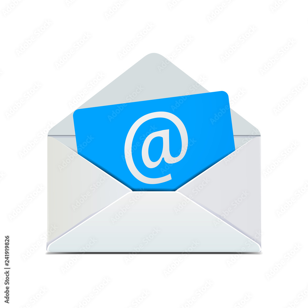 Letter with at mail icon - vector Stock Vector | Adobe Stock