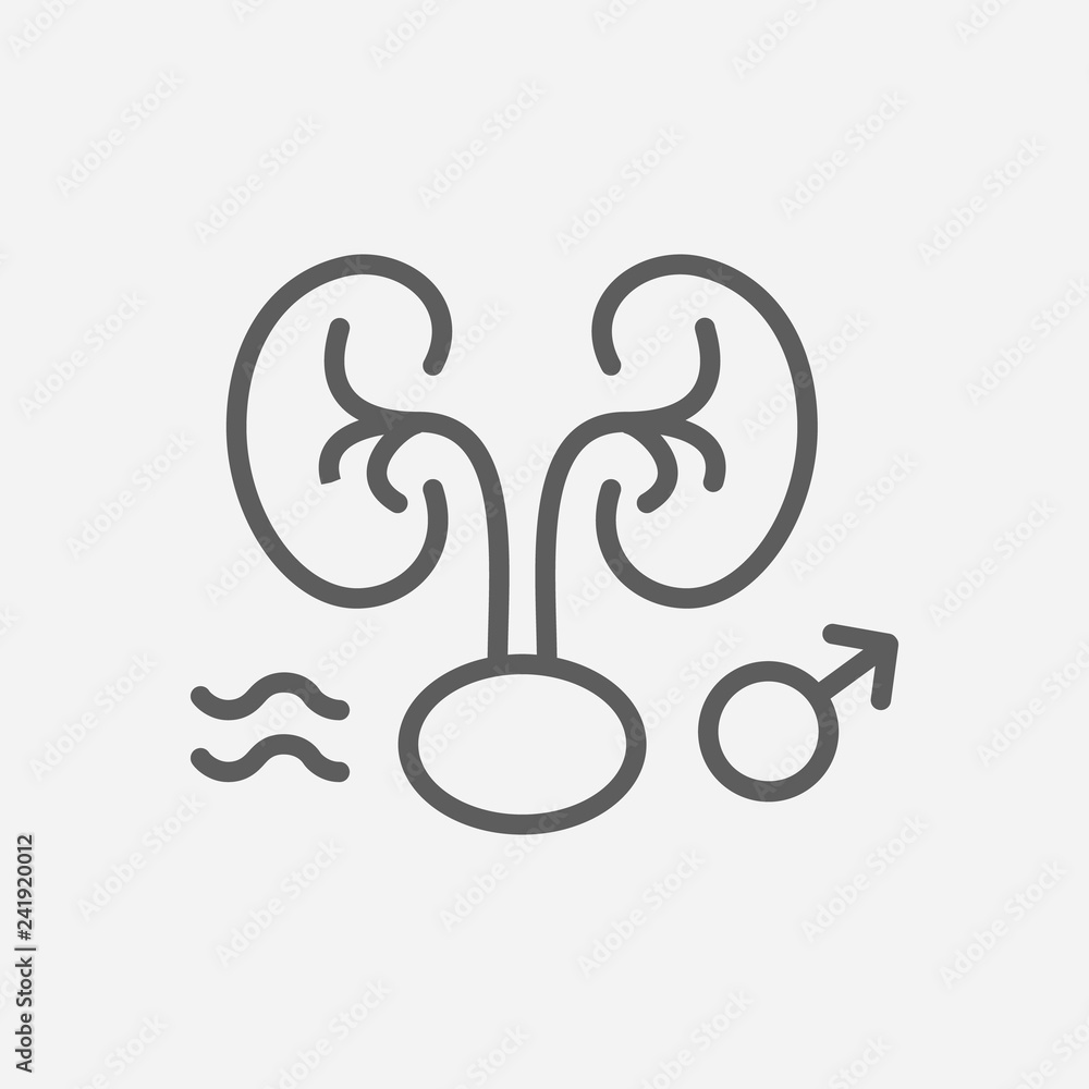 Andrology icon line symbol. Isolated vector illustration of andrology ...