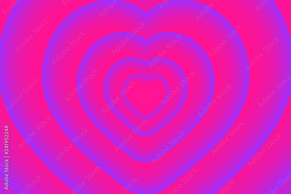 Purple And Pink Heart Clip Art