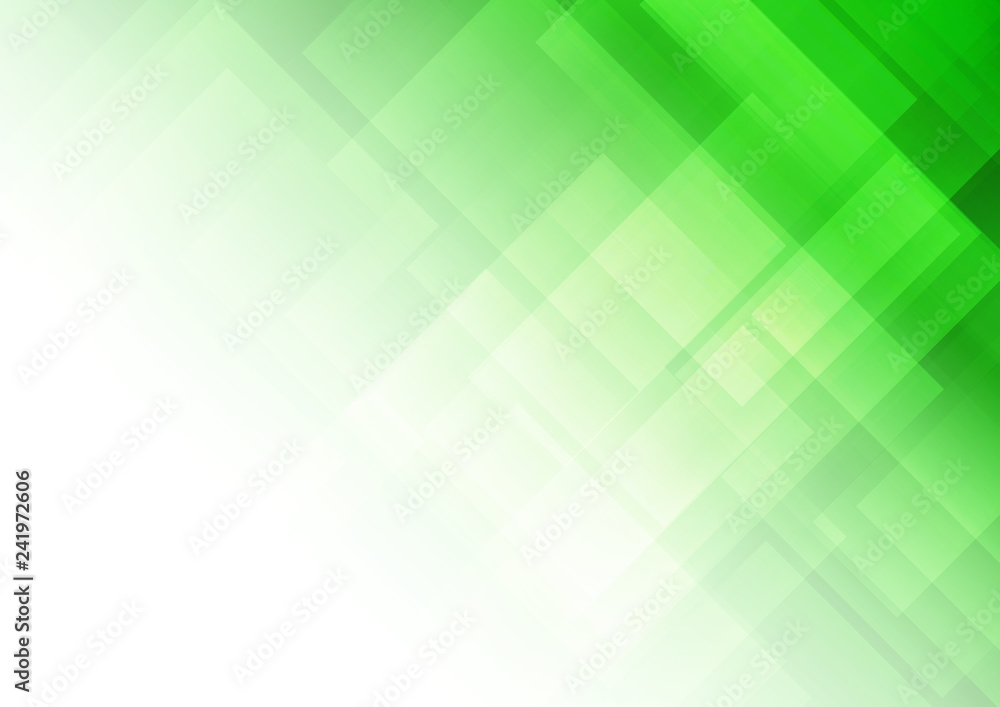 Abstract green background with square shapes Stock Vector | Adobe Stock