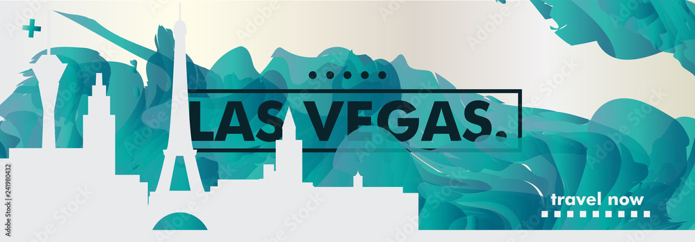 USA United States of America Las Vegas skyline city gradient vector ...