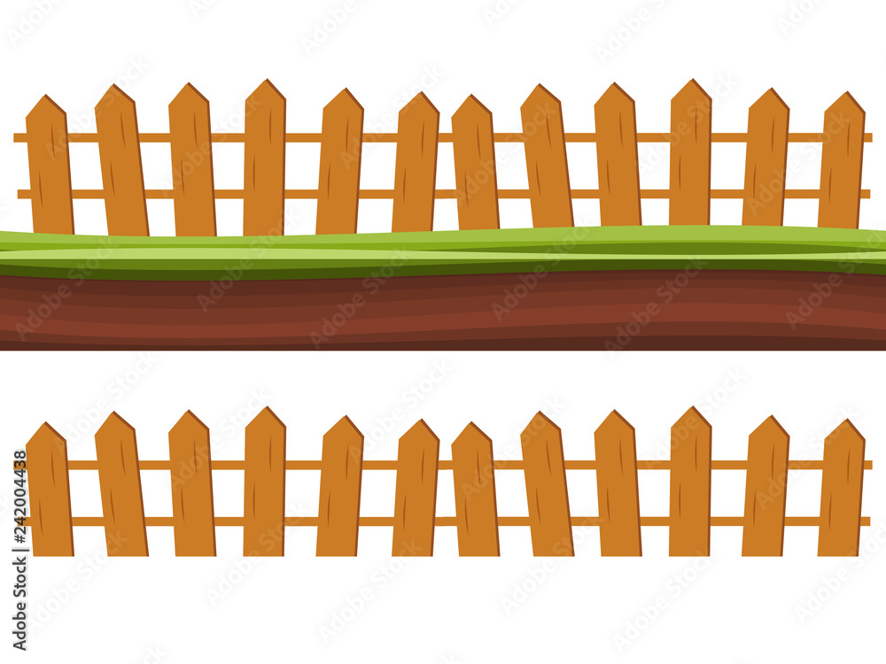 Cartoon Farm Fence