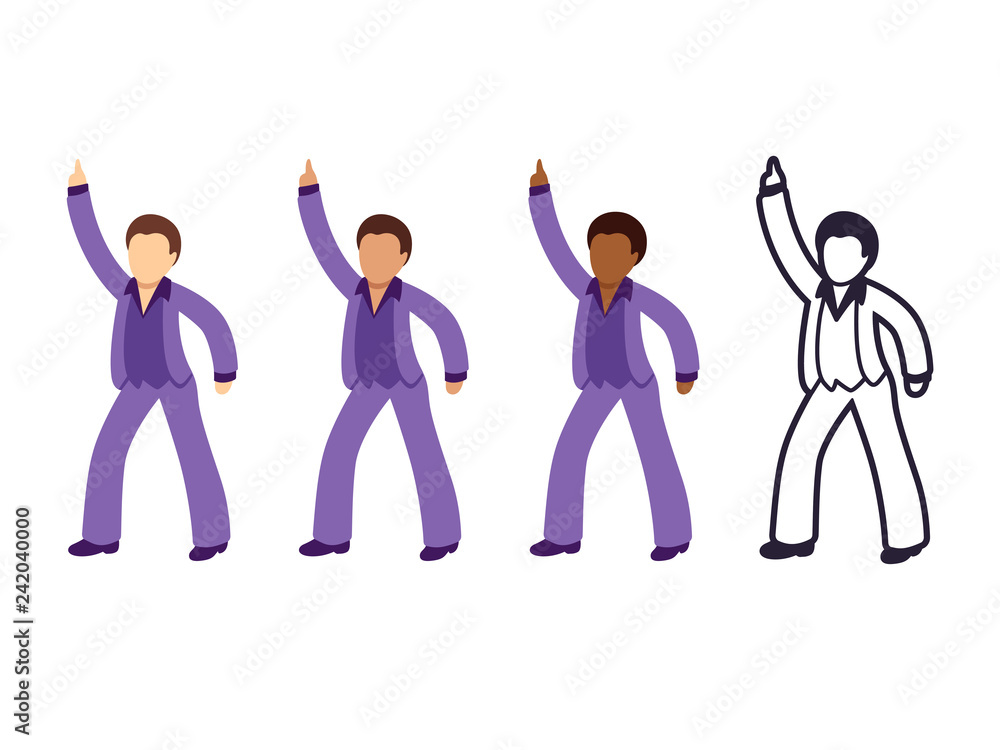 Disco dancing man Stock Vector | Adobe Stock