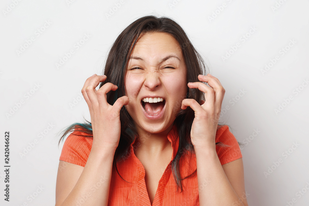 Closeup portrait stressed, frustrated young business woman, having bad ...