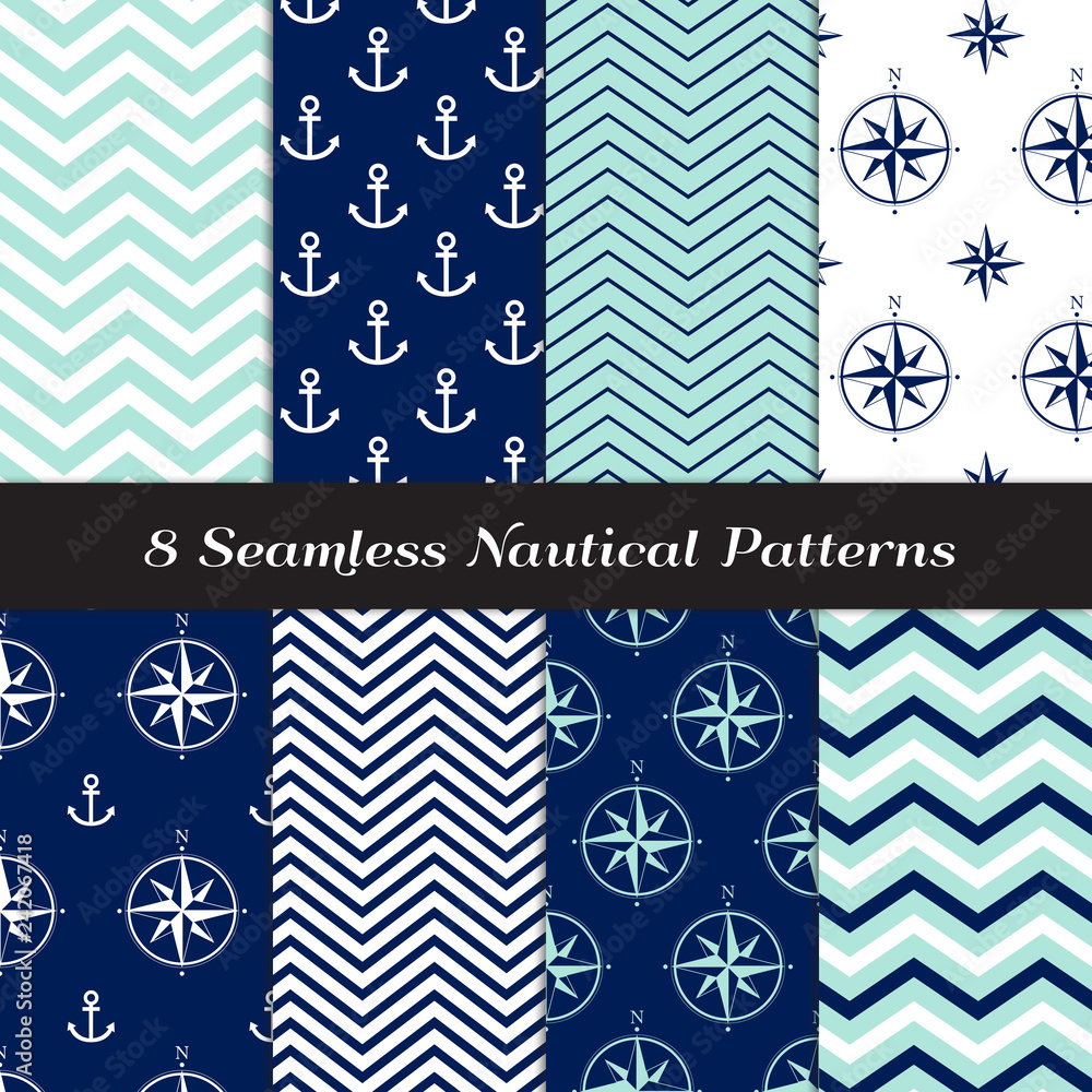 Chevron Background With Anchor