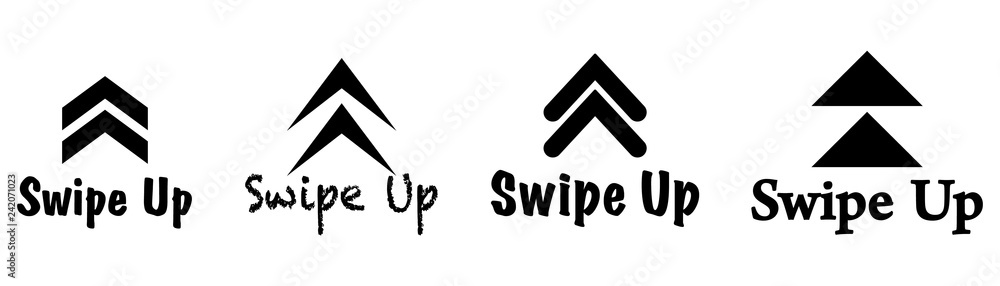 Black swipe up vector. Swipe up set instagram stories vector. Instagram ...