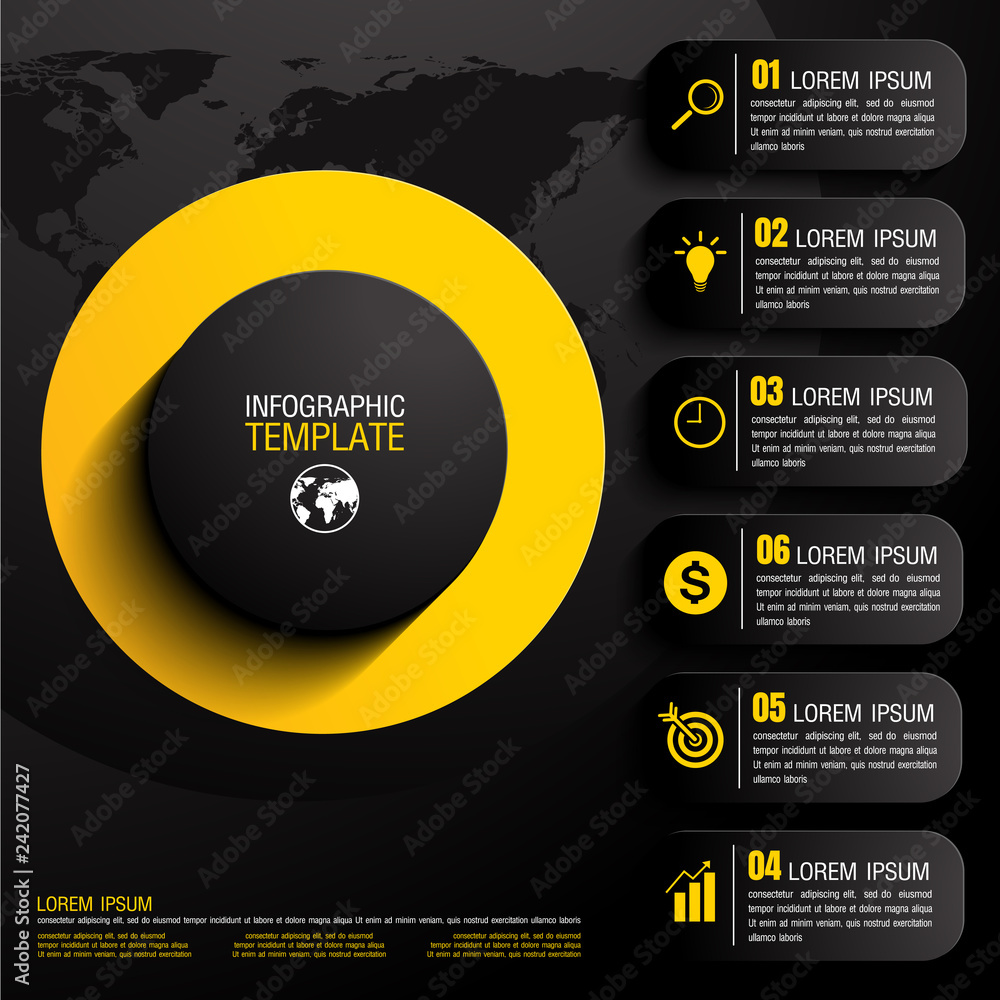 infographics business chart design template. You can place relevant ...