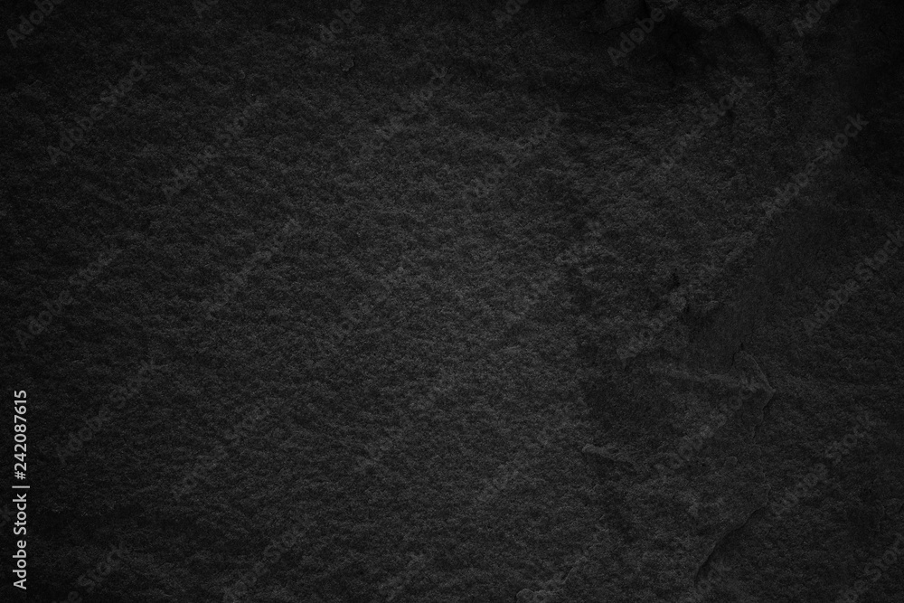Black stone wall. Dark grey texture in natural pattern with high ...
