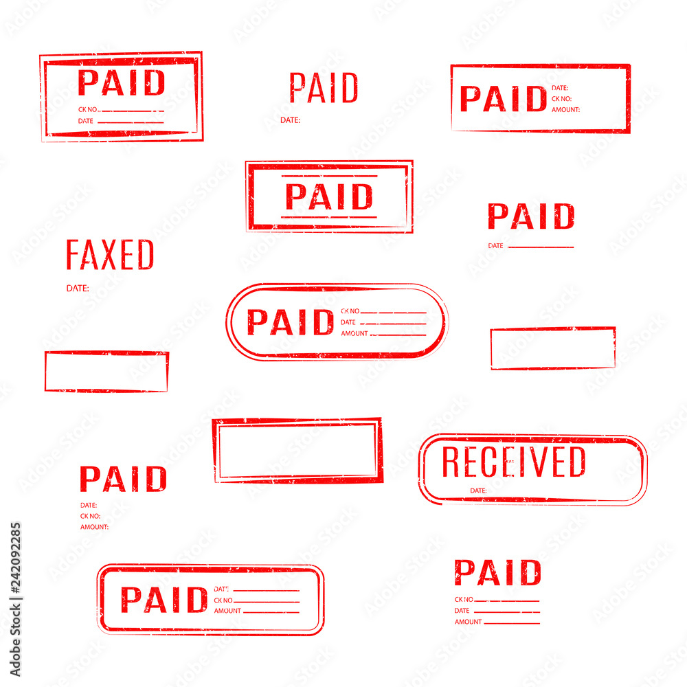 Paid In Full Stamp Vector