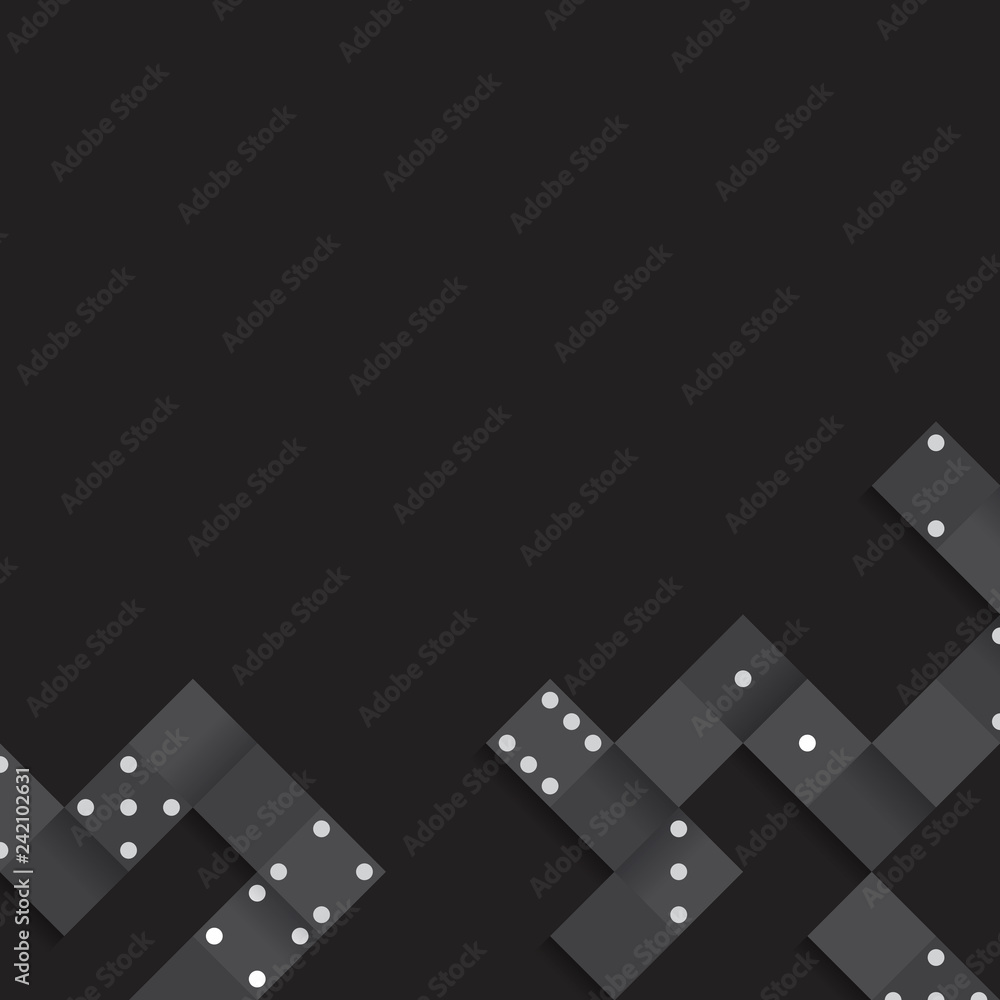 Black blocks frame on blank black background vector Stock Vector ...