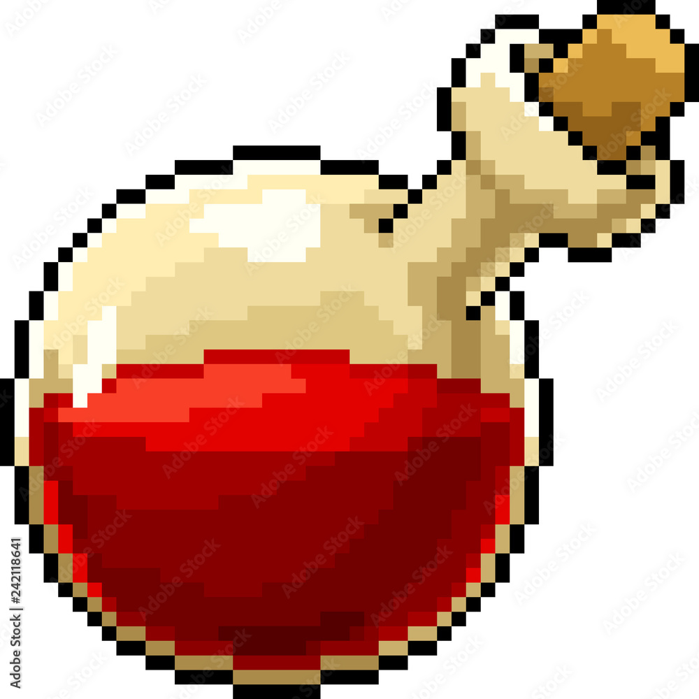 vector pixel art potion bottle vector de Stock | Adobe Stock