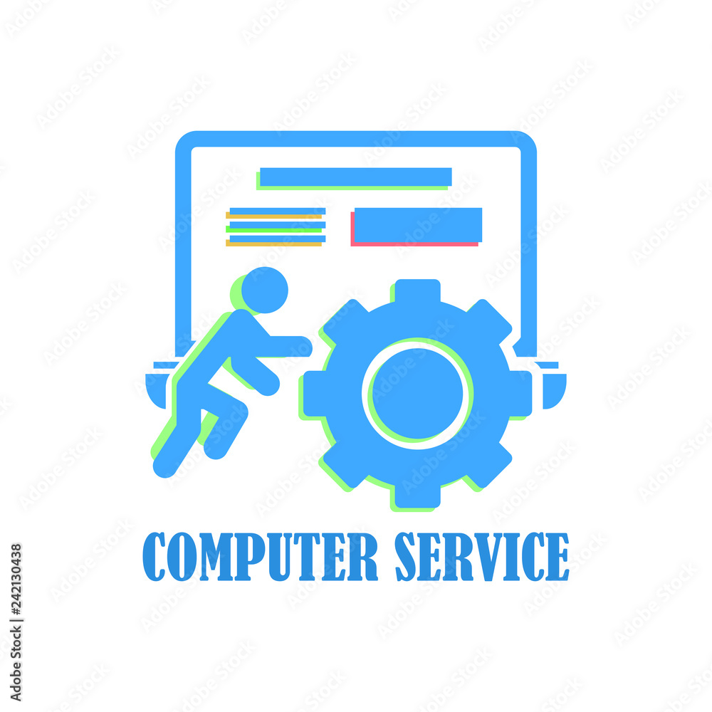 computer repair icon Stock Vector | Adobe Stock