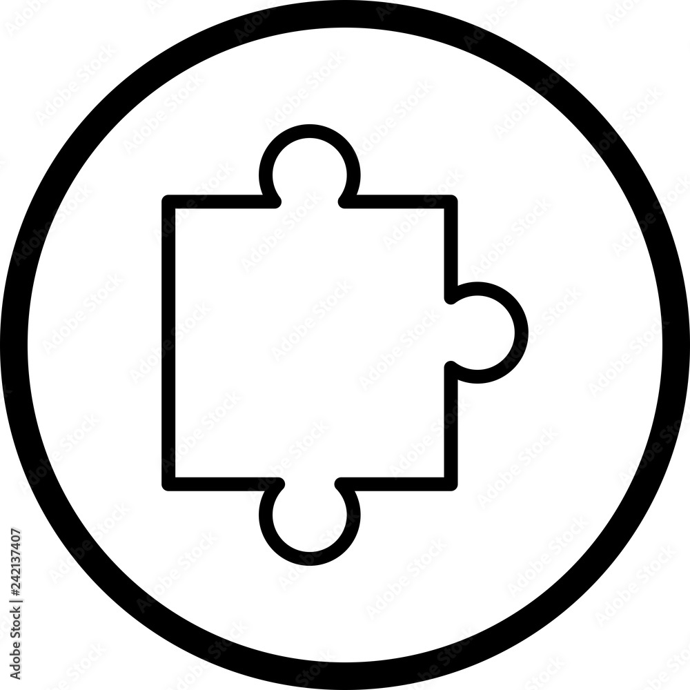 Vector Puzzle Piece Icon Stock Vector | Adobe Stock