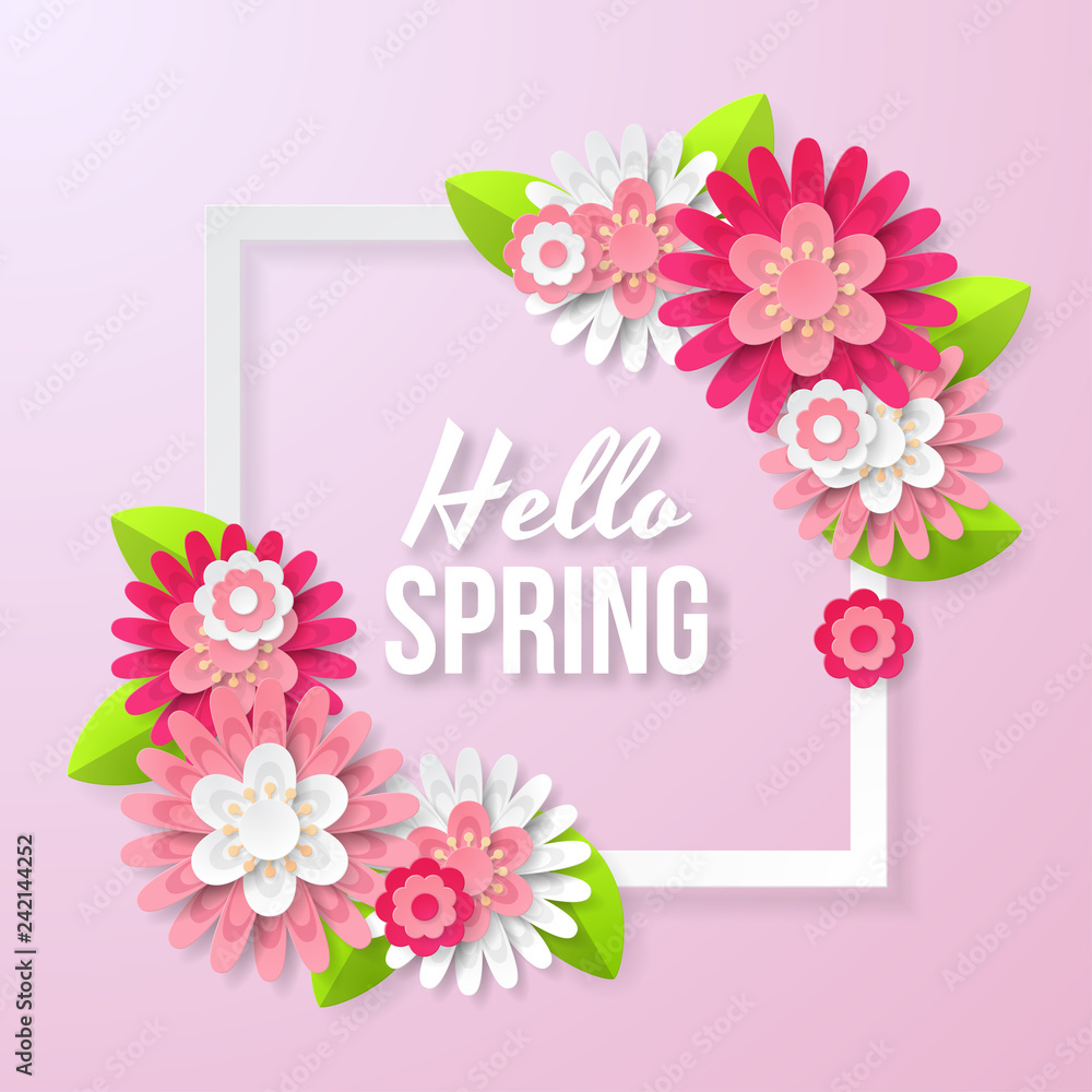 Spring background with beautiful flower. Can be used for template ...