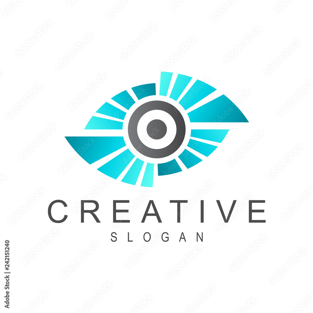 light spread eye logo vector, glowing eyes logo, creative eye logo ...