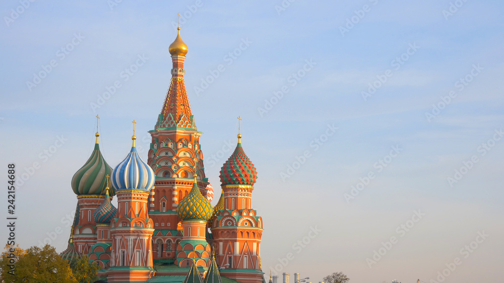 St. Basil's Cathedral in Red Square Moscow Kremlin, Russia Stock Photo ...