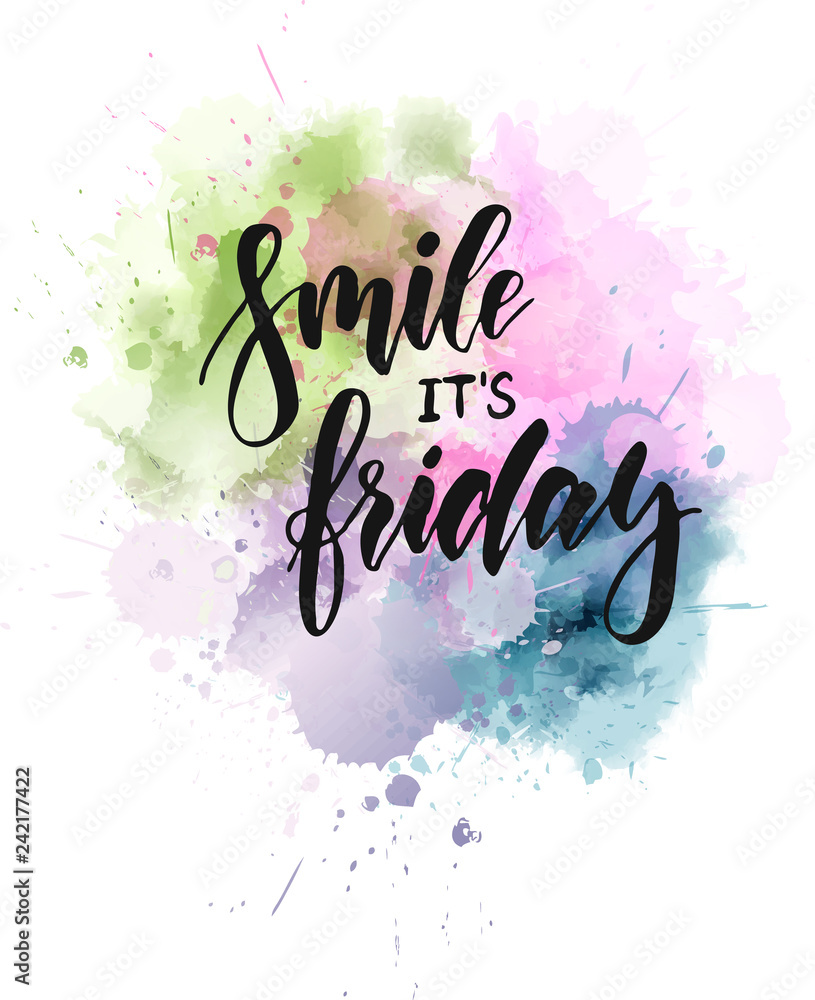 Smile it's friday - handwritten message Stock Vector | Adobe Stock