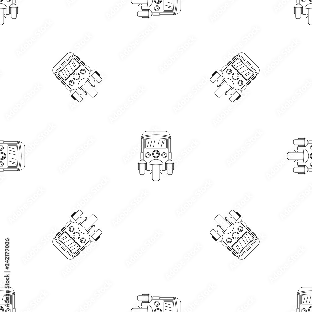 Auto rickshaw icon. Outline illustration of auto rickshaw vector icon ...