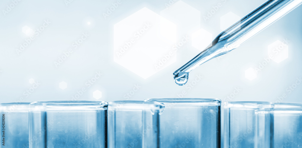 Science laboratory test tubes , laboratory equipment Stock Photo ...