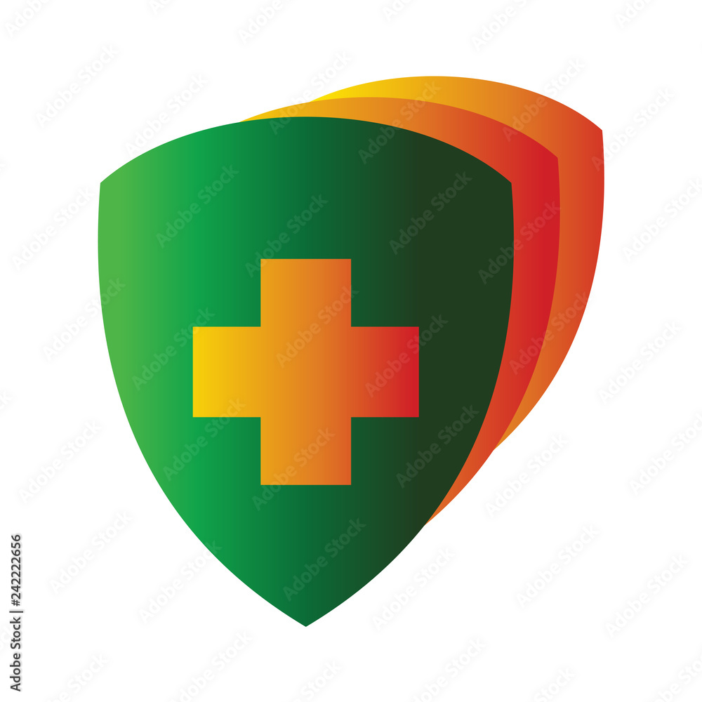 Green And Orange Shield Logo